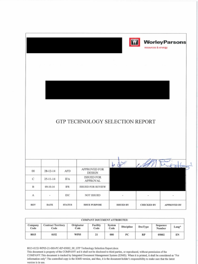 GTP Technology Selection Report | PDF | Gases | Physical Sciences