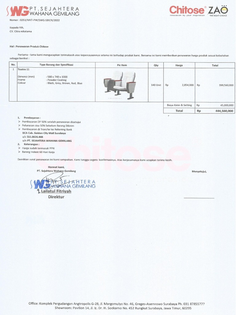 0251 - CV Citra Rekatama | PDF