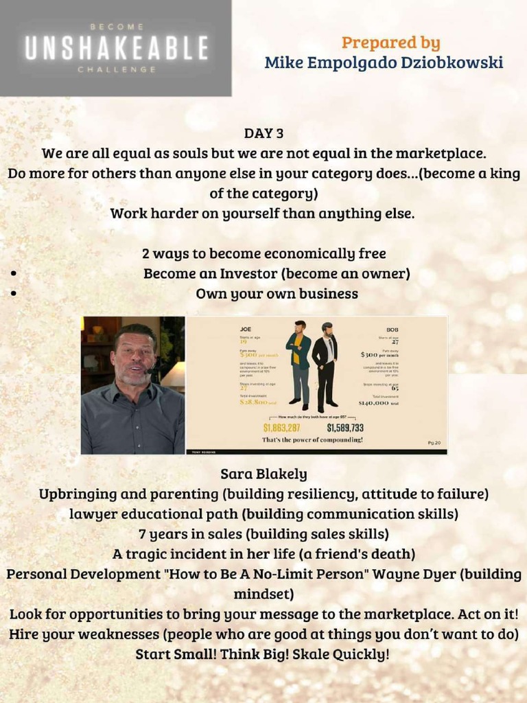 Tony Robbins Unshakeable Notes 5 | PDF