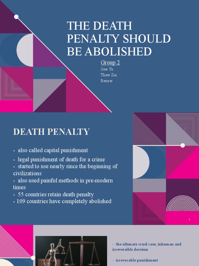 Abolishing the Death Penalty: Key Reasons | PDF | Capital Punishment ...