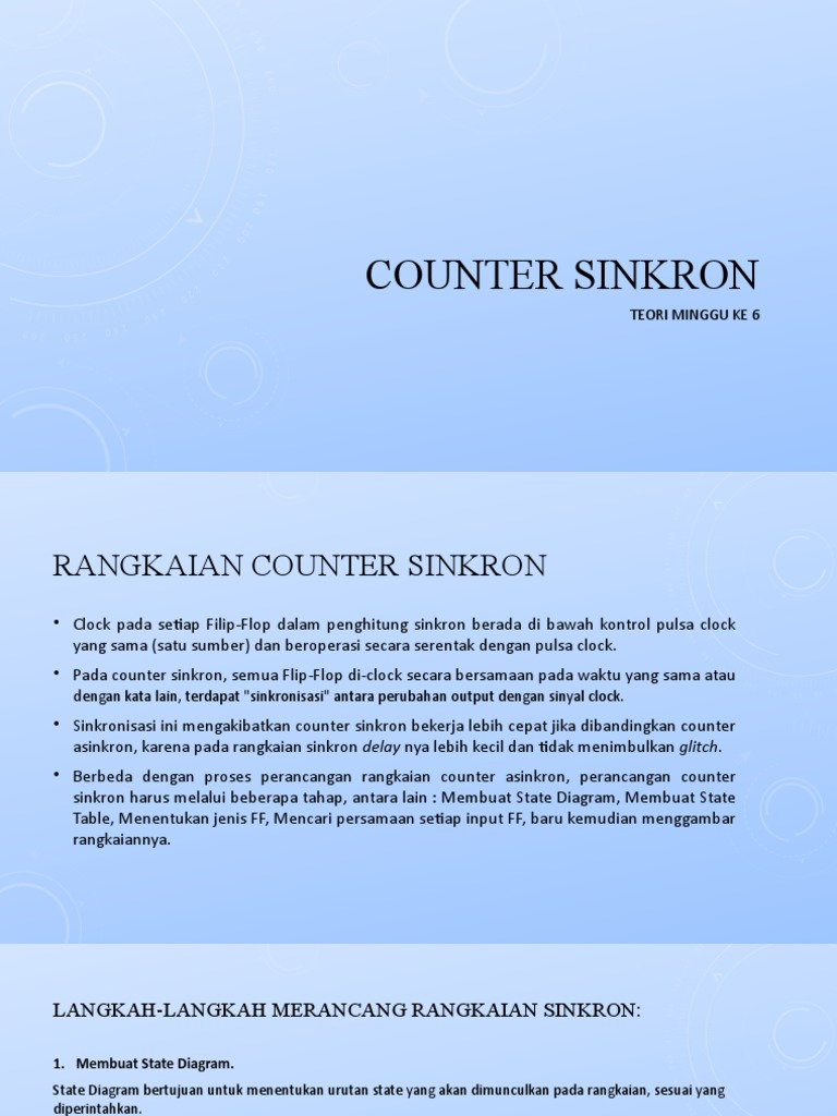 Desain Counter Sinkron: Teori dan Contoh | PDF