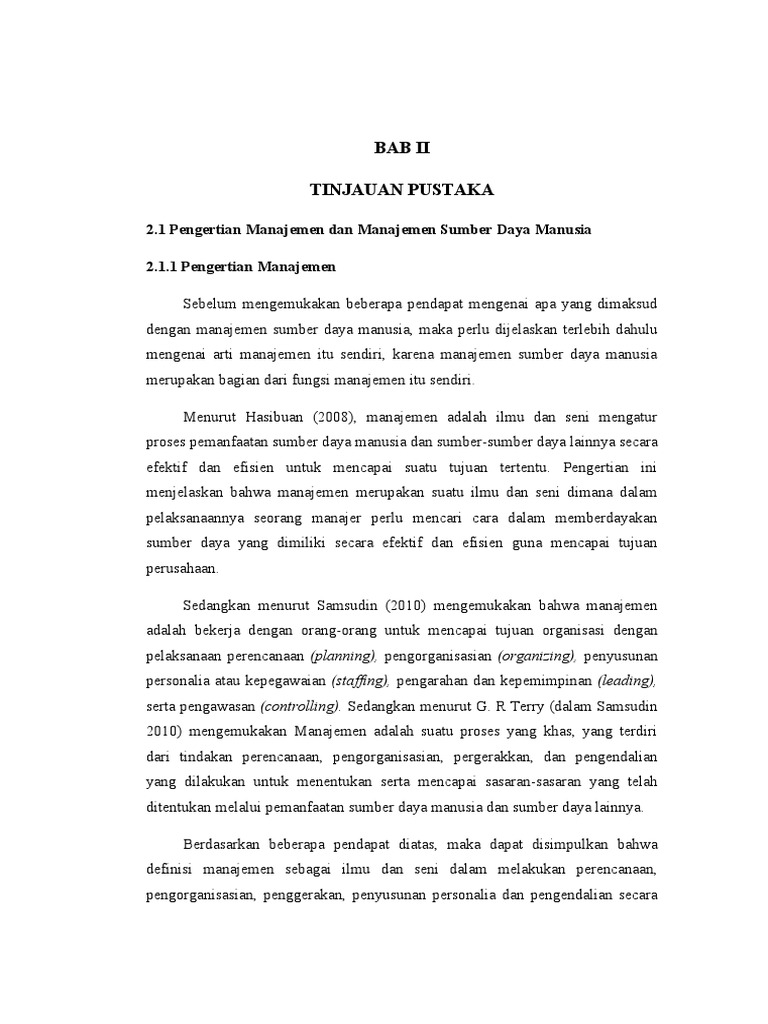 Definisi Manajemen Dan Sdm Pdf Karier Perkembangan Sains