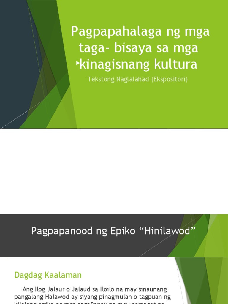Pagpapahalaga NG Mga Taga - Bisaya Sa Mga | PDF