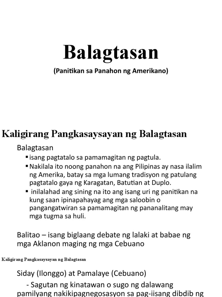 Balagtasan | PDF