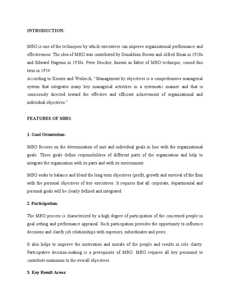 Mbo | PDF | Performance Appraisal | Goal