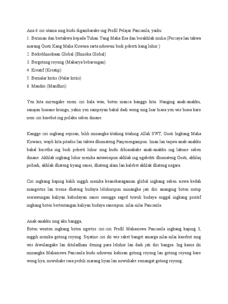 Apel Basa Jawa | PDF