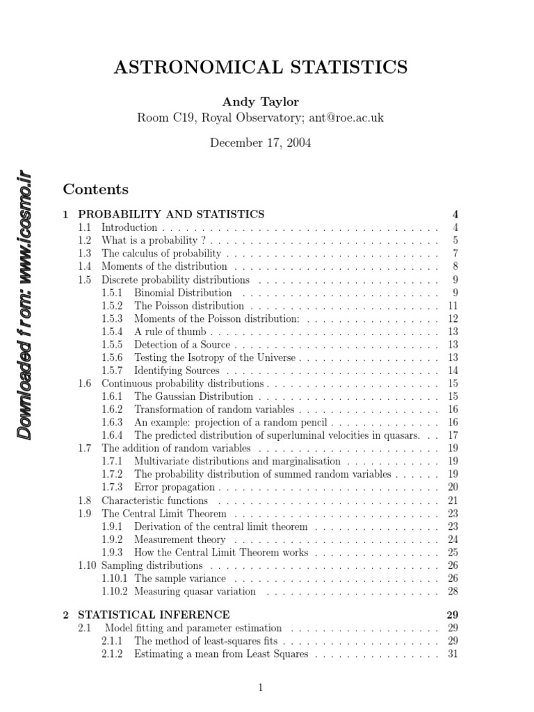 Astronomical Statistics | PDF | Bayesian Probability | Probability