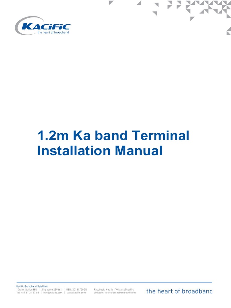 Kacific 1.2m Ka Band Terminal Installation Manual v2 8 VP | PDF | Wi Fi ...
