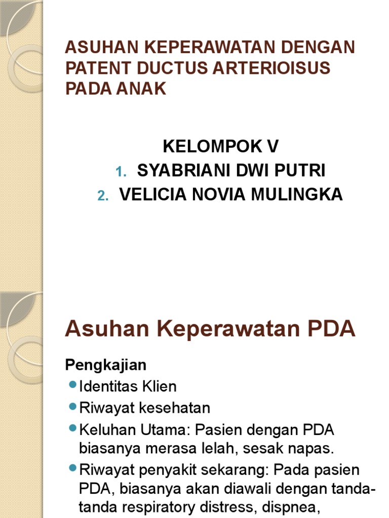 Askep Dengan Pda Pada Anak | PDF