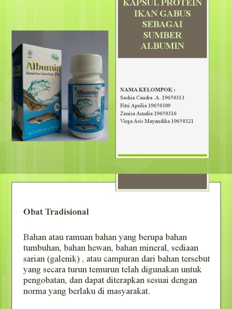 Fix Kapsul Protein Ikan Gabus Sebagai Sumber Albumin | PDF