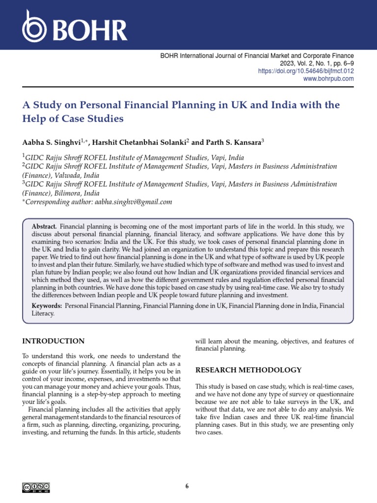 Financial Planning Case Study: India vs UK | PDF | Investing | Analytics