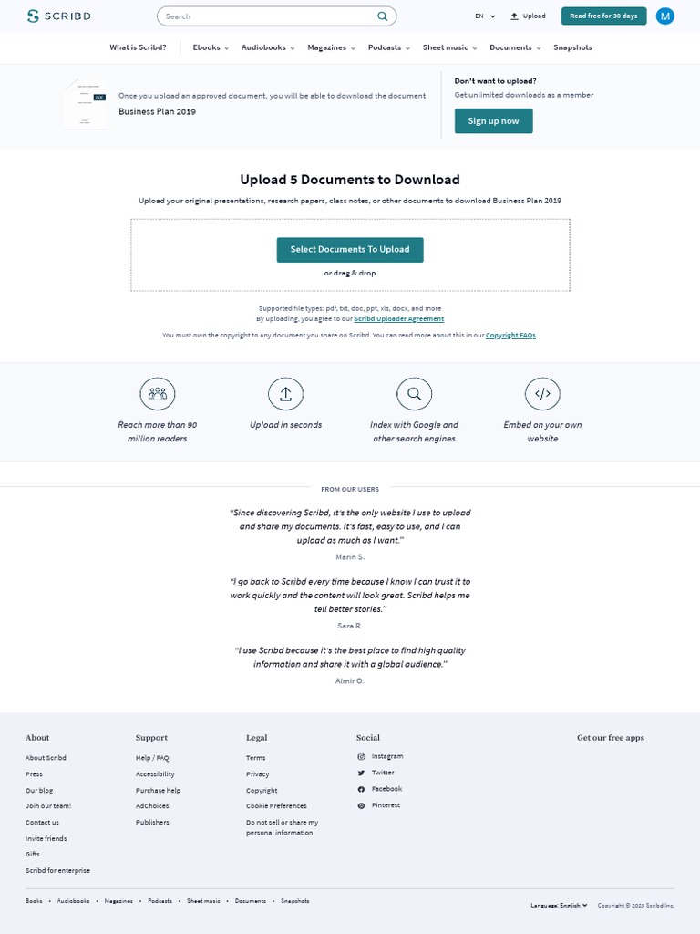 Upload A Document Scribd Pdf Scribd World Wide Web
