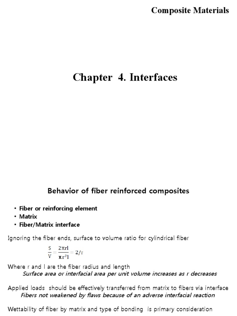 Chapter 4. Interfaces | PDF | Composite Material | Wetting