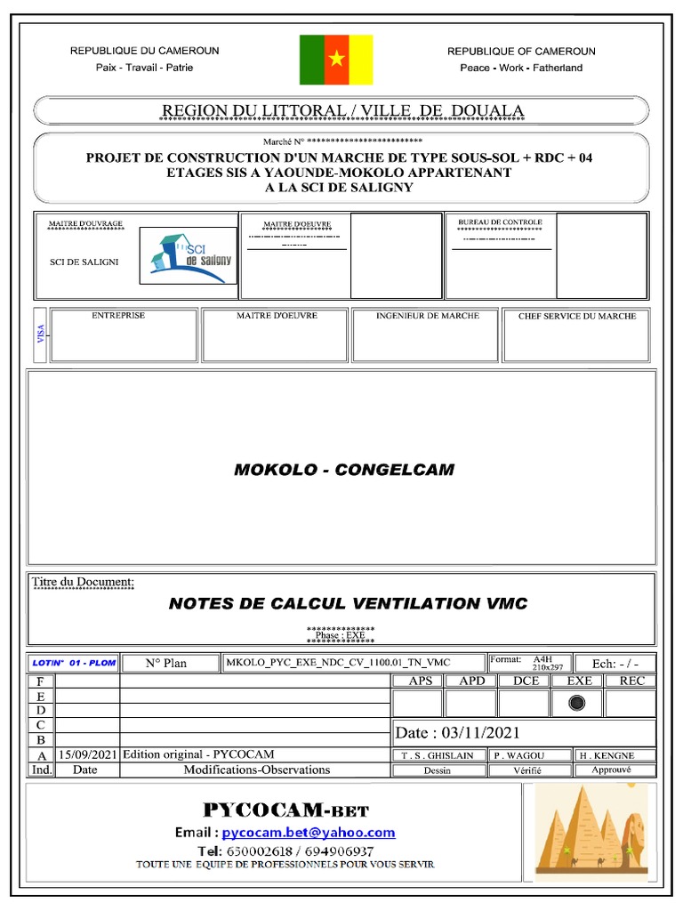 Mkolo Pyc Exe NDC CV 1100.01 TN VMC | PDF | Climatisation | Code de la construction et de l ...