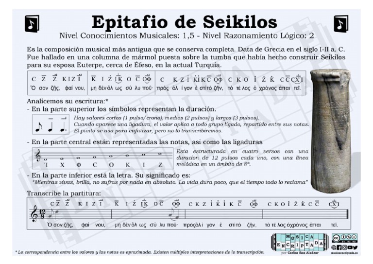 Epitafio Seikilos | PDF