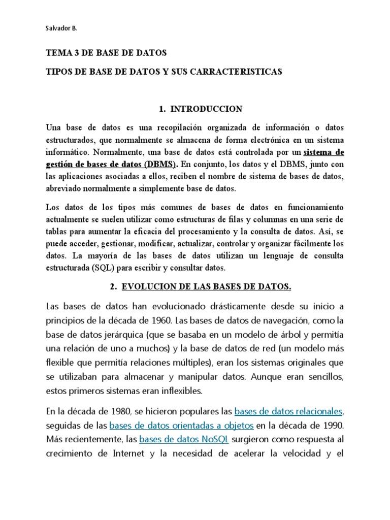 Tema 3 de Base de Datos | PDF | Bases de datos | SQL