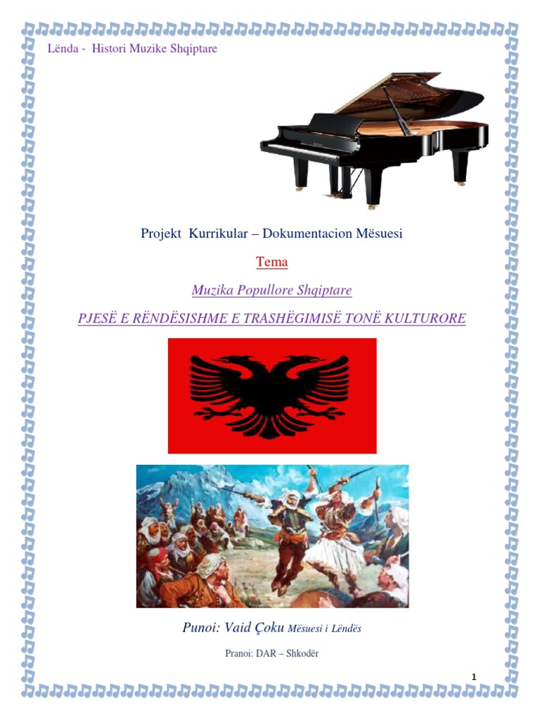 Projekt Kurrikular - Trashëgimia Jonë Kulturore - Vaidi 2012 | PDF