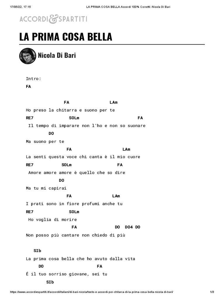 La Prima Cosa Bella | PDF