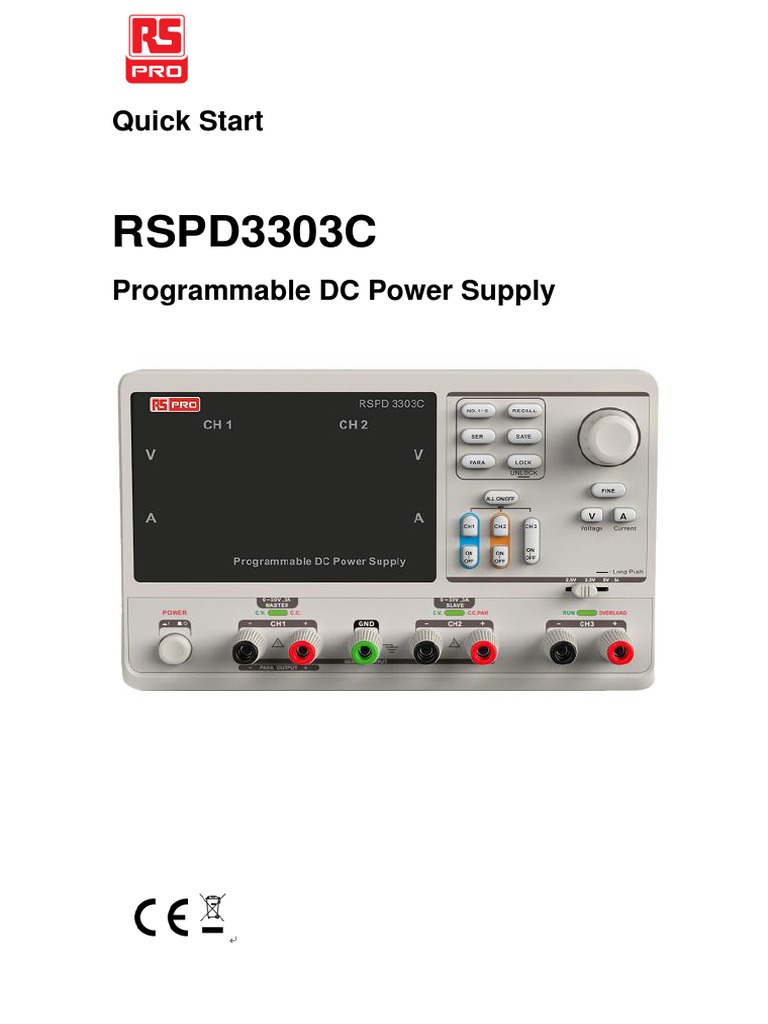 RSPD3303C: Quick Start | PDF | Mains Electricity | Power Supply