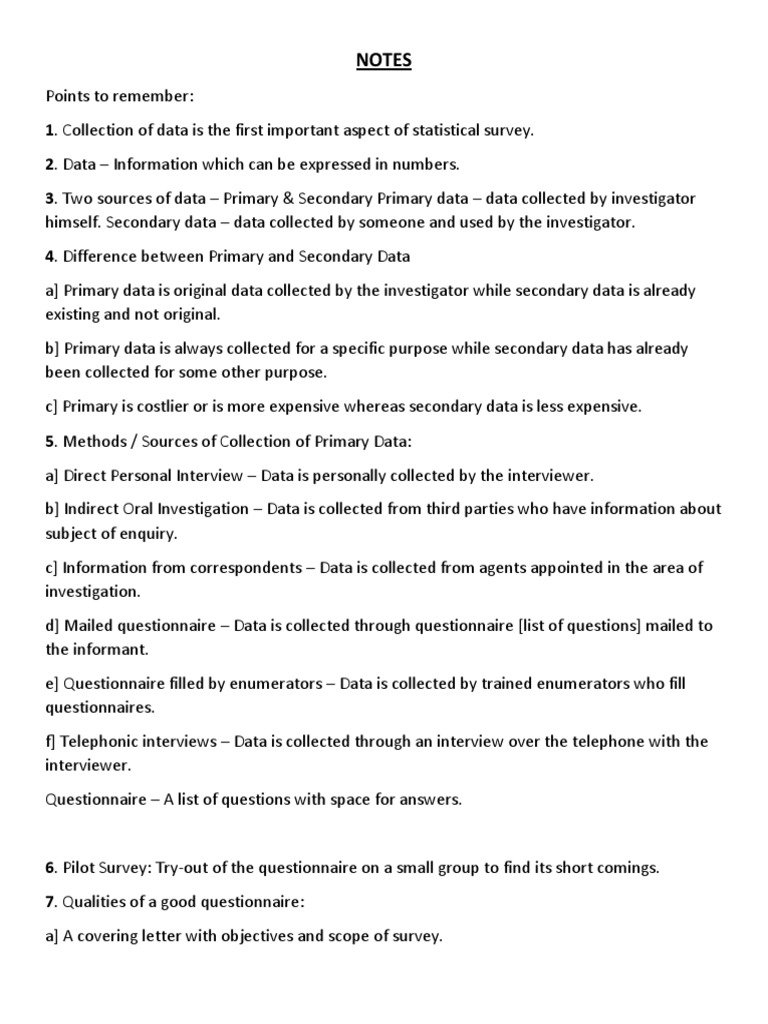 Collection of Data | Download Free PDF | Survey Methodology | Sampling (Statistics)