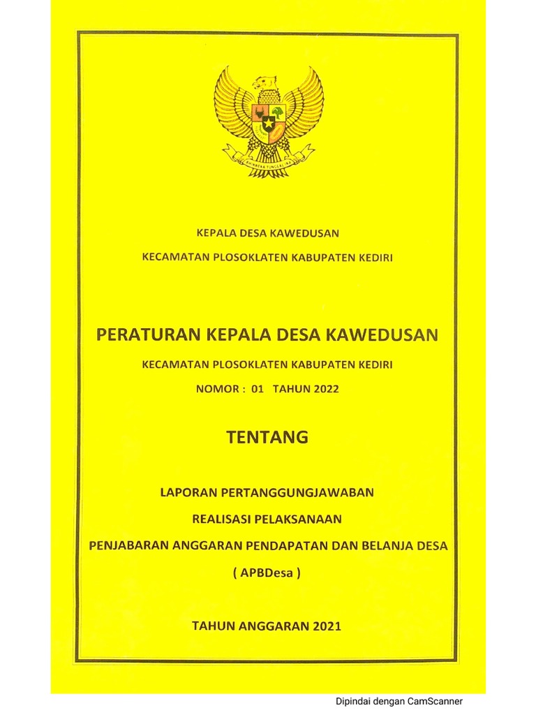 Perdes LPJ APBDesa | PDF