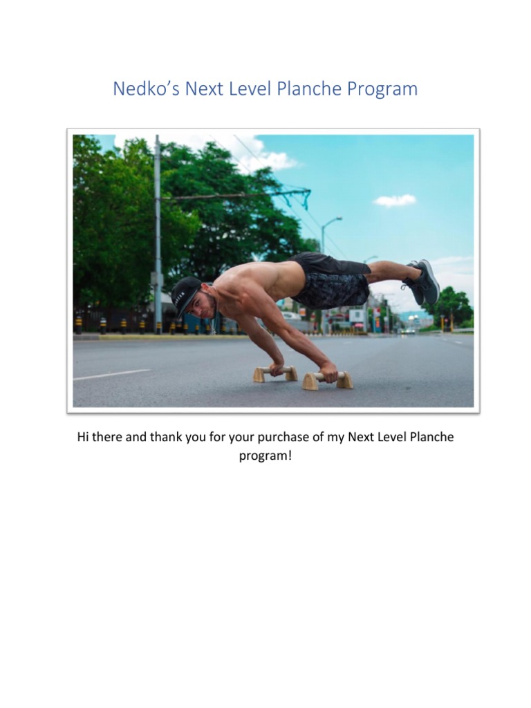 Next Level Planche Training Guide | PDF | Management Of Obesity | Physical Fitness