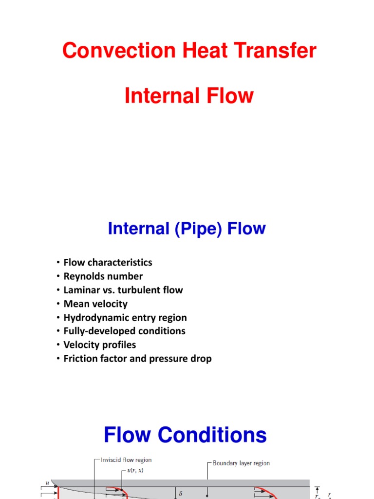 Internal Flow Convection Heat Transfer | PDF | Fluid Dynamics | Reynolds Number