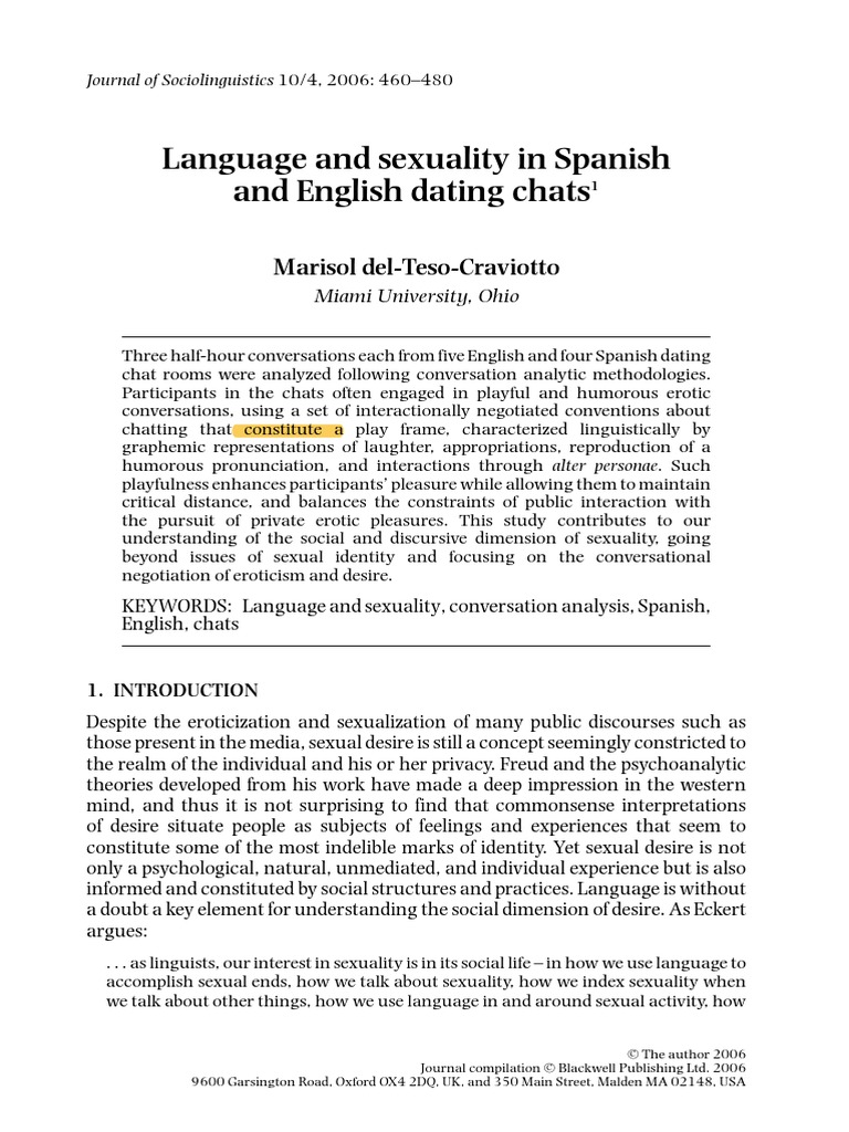 2006 - Del Teso Craviotto - Language and Sexuality in Spanish and ...
