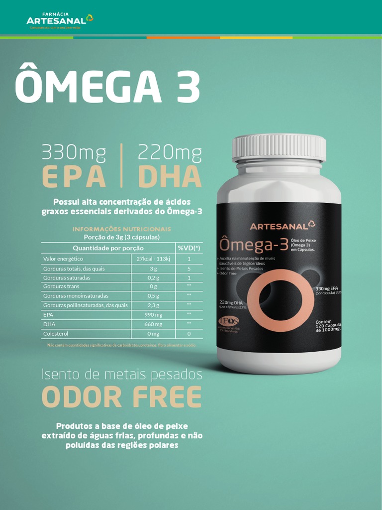 Omega 3 | PDF | Ácido graxo ômega 3 | Gordura