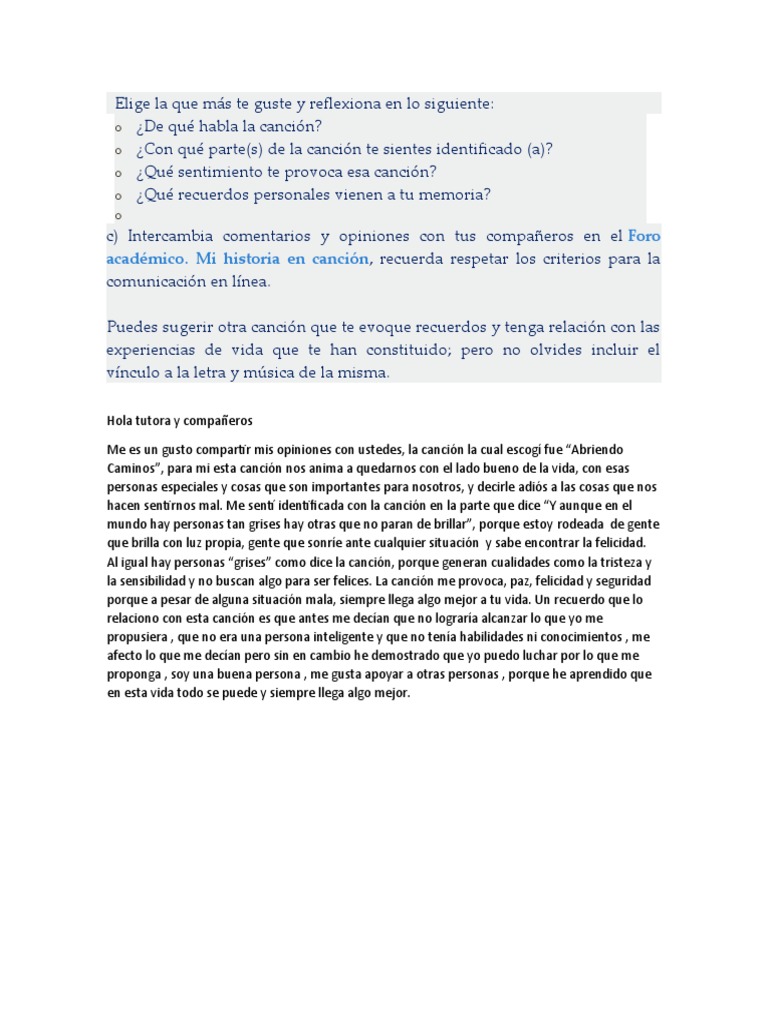 Elige La Que Más Te Guste y Reflexiona en Lo Siguiente | PDF