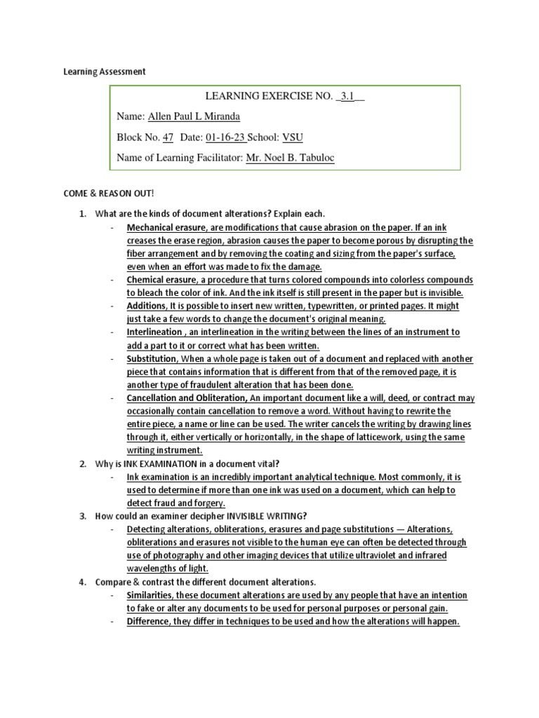 Document Examination: Learning the Fundamentals of Identifying Document ...
