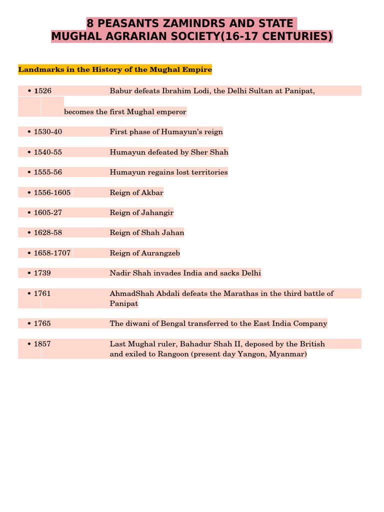 8 Peasants Mughal Agrarian | PDF | Mughal Empire