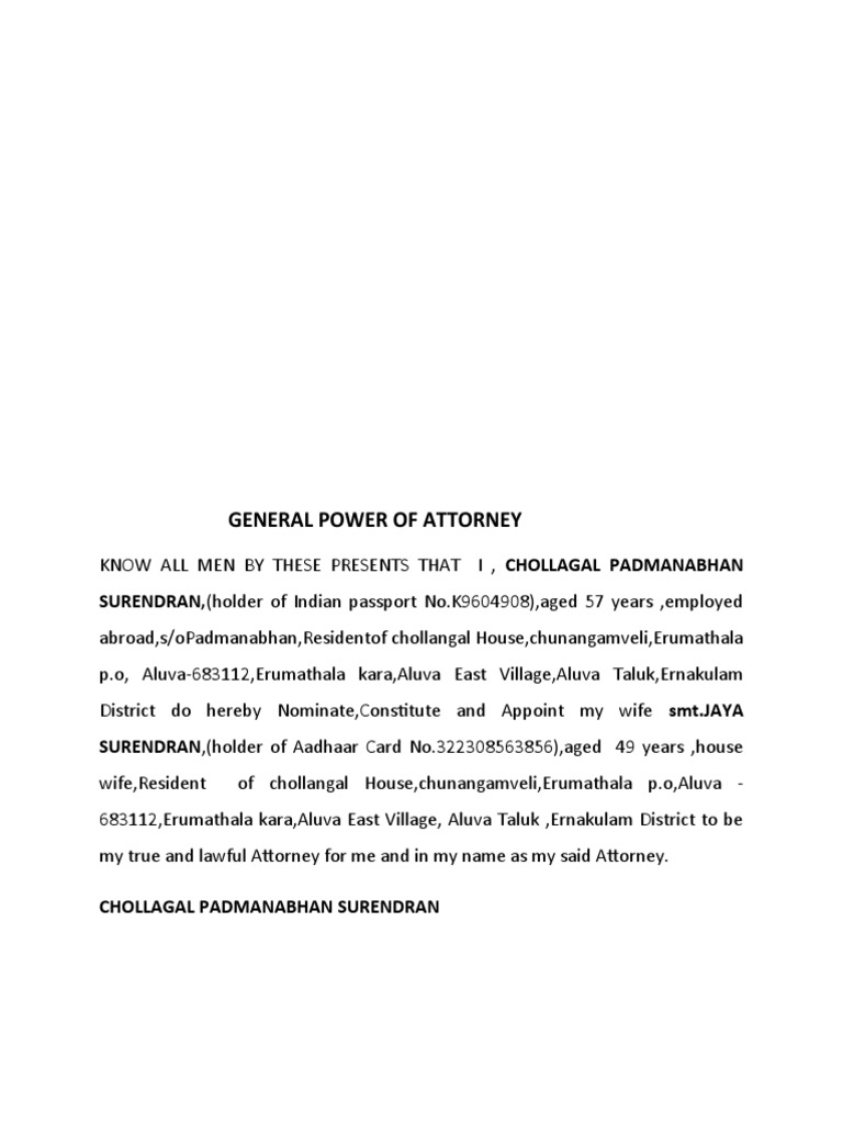 General Power Of Attorney Pdf Banks Lawsuit