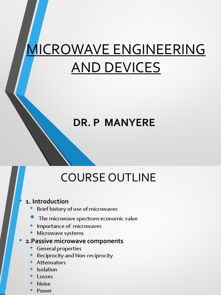 Chapt 1 Microwave Engineering and Devices | PDF | Microwave | Diode