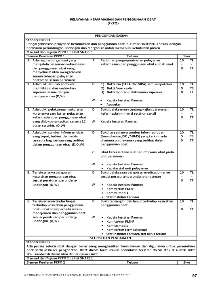 Instrumen Snars Pkpo | PDF | Pengembangan Diri