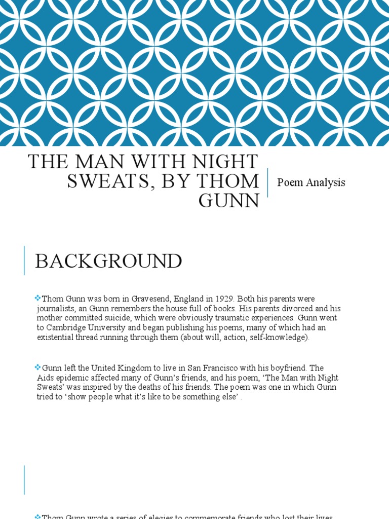 The Man With Night Sweats, by Thom | PDF | Poetry