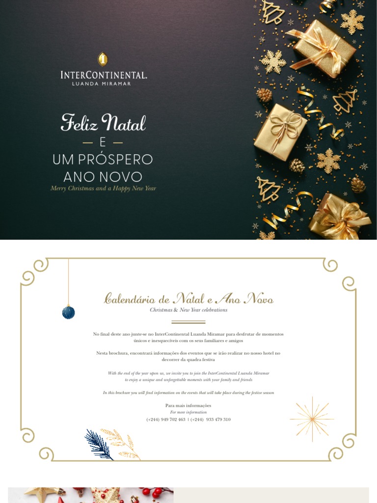 Festive Booklet InterContinental - Luanda Miramar 2022 | PDF