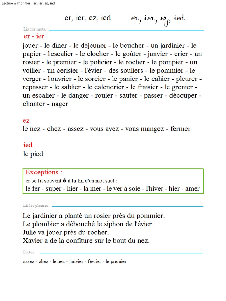 Lecture Er Ier Ez Ied | PDF