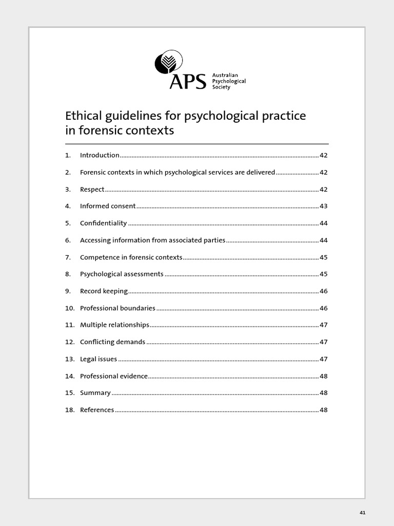 Handout 5 Ethical Guideline Forensic | PDF | Informed Consent | Psychologist