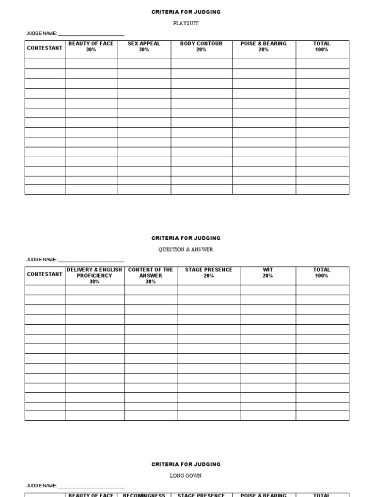 Score Sheet | PDF | Clothing | Softlines (Retail)