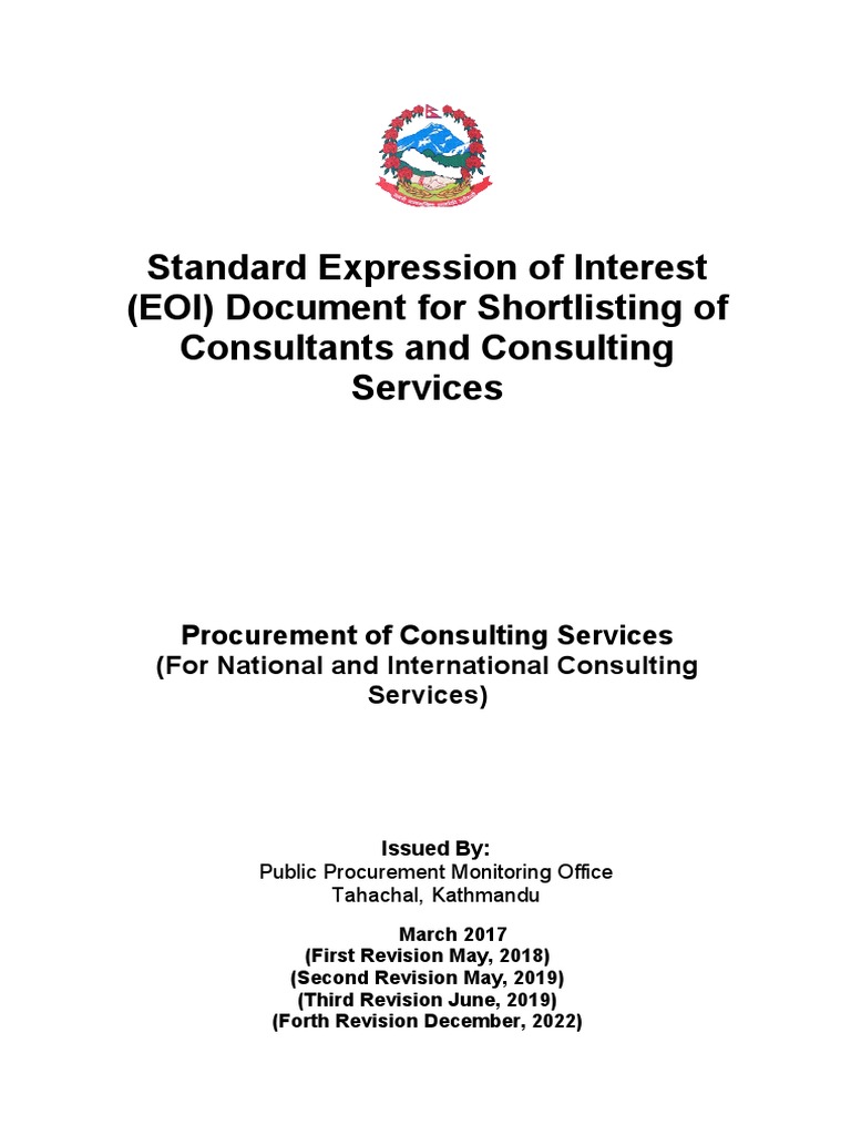 EOI Document for Consultant Shortlisting | PDF | Joint Venture | Consultant