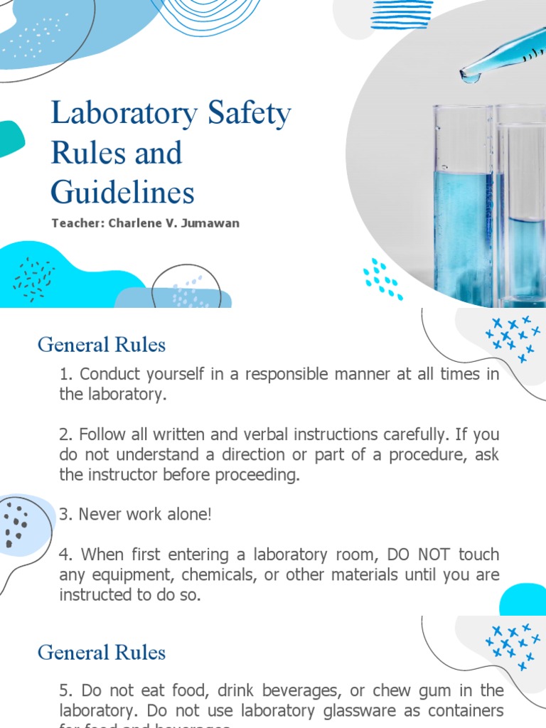 Lab Safety Rules and Guidelines | PDF