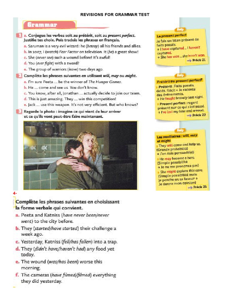 Revisions For Grammar Test | PDF