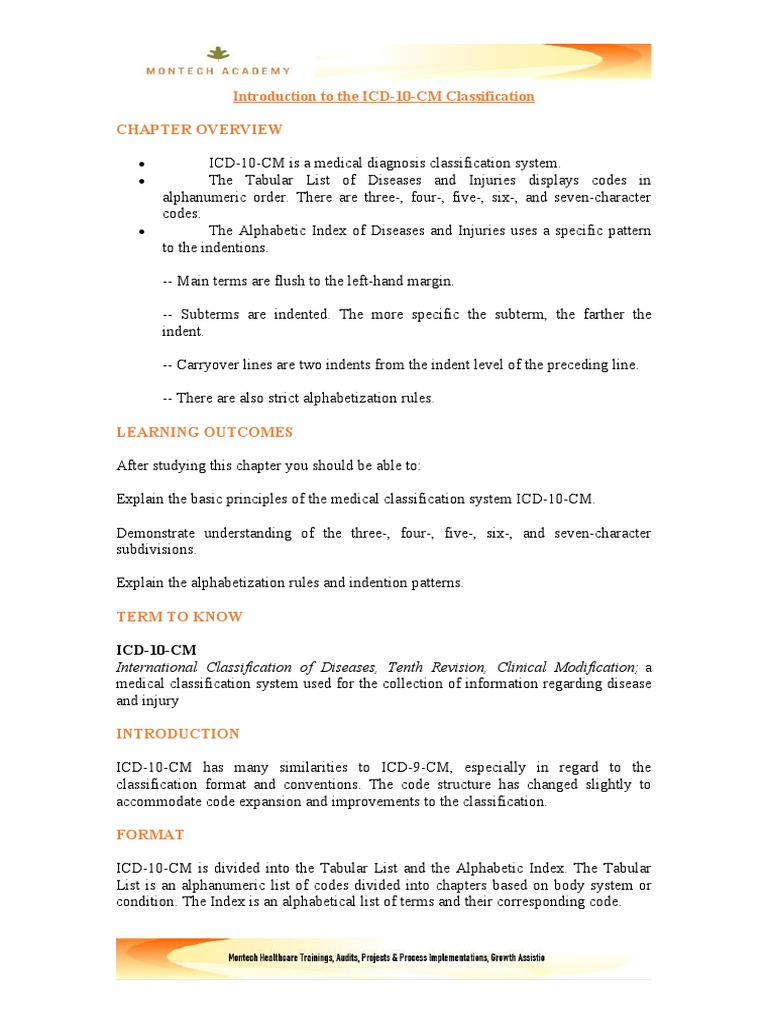 Overview of ICD-10-CM Structure | PDF | Respiratory Diseases | Health ...