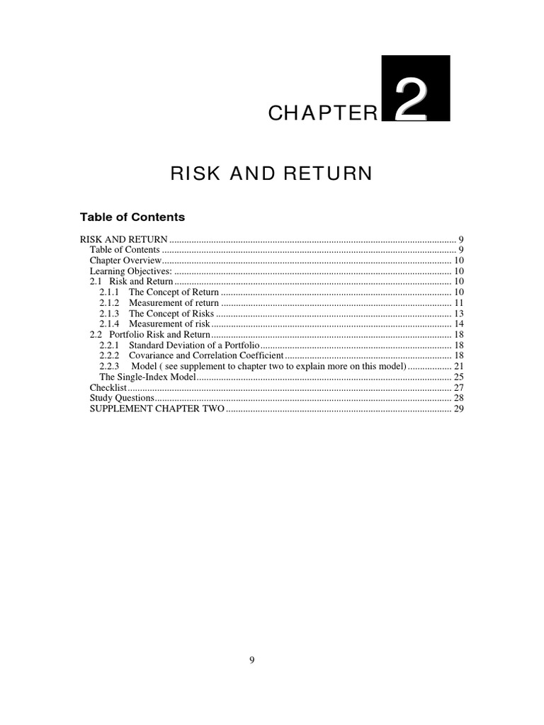 Understanding Risk and Return: Measurement Techniques and Portfolio ...