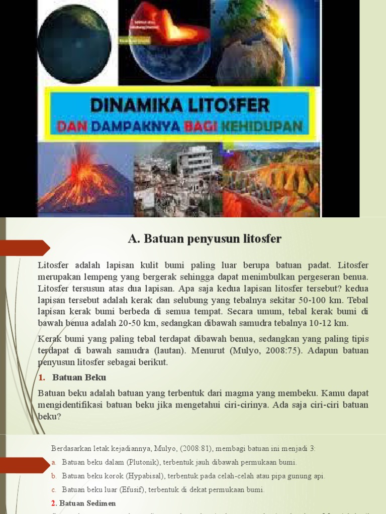 Dinamika Litosfer Kelas 10 | PDF