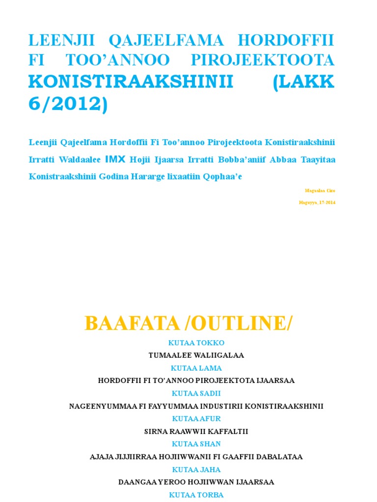 Leenjii Qaj To'annoo Fi Hordoffii IMX | PDF