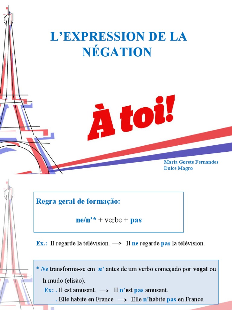 Expression de la négation en français | PDF