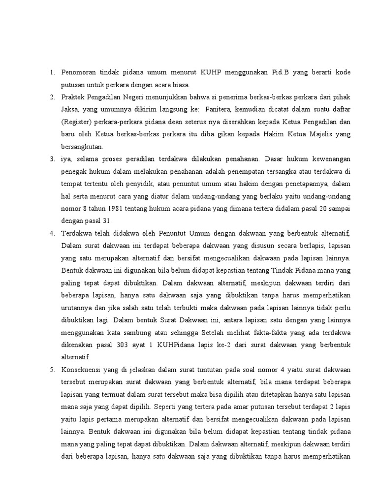 Nur Andika Setiawan - 180710101155 - Analisis Putusan - 29 Desember 2020 | PDF
