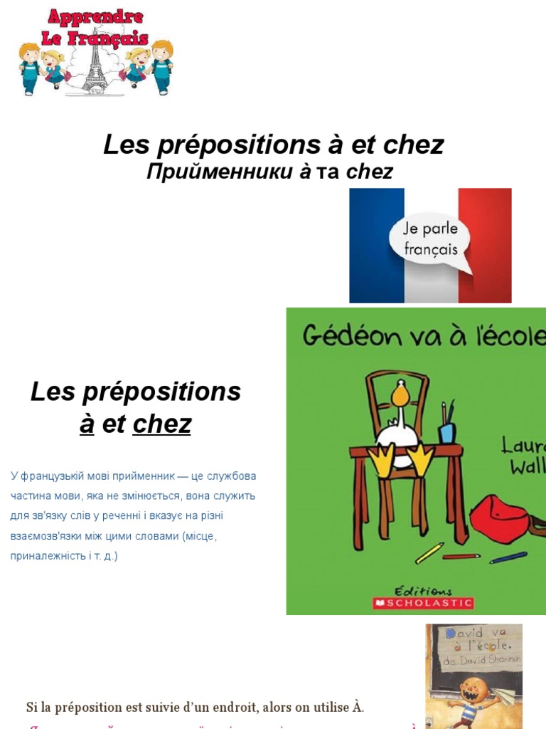 Les prépositions à et chez | PDF